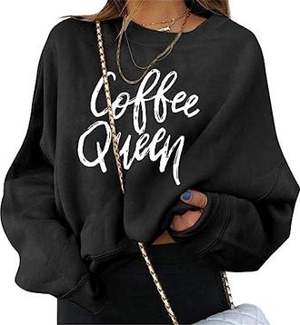 ORANDESIGNE Femme Sweatshirts Los Angeles Lettre Imprim&eacute; Pull &agrave; Manches Longues Hiver Sweat Col Rond Pullover Mode Chemise Fille Sweat sans Capuche Adolescent Fil