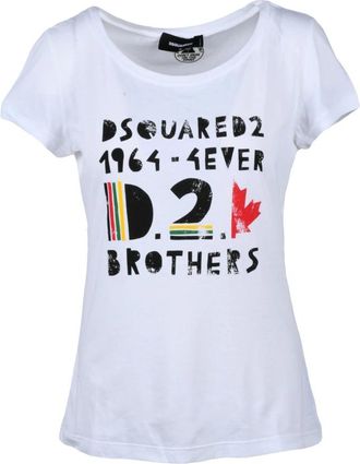 Dsquared2 Femme, Tops, Blanc, Taille: 40 FR T-Shirt
