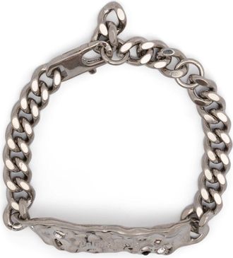 Palm Angels bracelet à plaque fondue - Argent