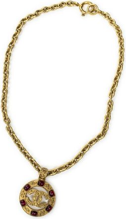 Chanel Crossbody Bags - CC Gripoix Medallion Pendant Necklace - Gr. unisize - in Gold - f&uuml;r Damen