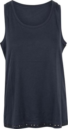 Max Mara Femme, Tops, Bleu, Taille: 40 FR Top en jersey de coton et modal avec clous