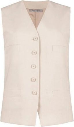 D.exterior Femme, Vestes, Beige, Taille: 38 FR Robe en Polyester &Eacute;lasthanne