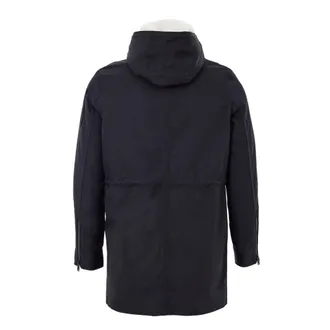Moose Knuckles Womens Blue Nylon Parka Clothing