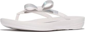 FitFlop Tongs Iqushion avec noeud paillet&eacute; pour femme, Blanc urbain, 39 EU