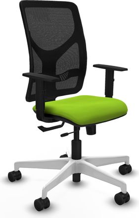 Piqueras y Crespo Drehstuhl aus Netzstoff mit 1D-Armlehnen, h&ouml;henverstellbare Lendenwirbelst&uuml;tze, ausgestattet mit Syncro/Traslack und Schneideschaum. Mit Rollen von 65