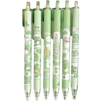 Generic Lustiger Gel Ink Stift Set Niedliche Frosch Gel Stift Einsenkbare Kugelschreiber Stifte Schwarze Tinte Neuheit Stifte Lustiges Schulb&uuml;ro Briefpapierge