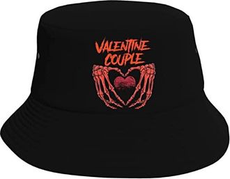 Generic Imprimé Seau Chapeau Couple Amoureux Chapeaux de Soleil de Plage Casual Bobs Femme pour Filles Hommes Voyage