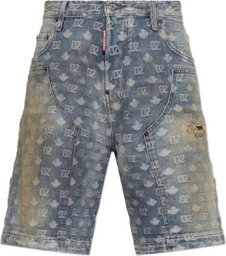 Dsquared2 Carpenter Monogram Shorts - - Shorts - Herren - Blau - XL