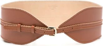 Zimmermann ceinture en cuir à bords festonnés - Marron