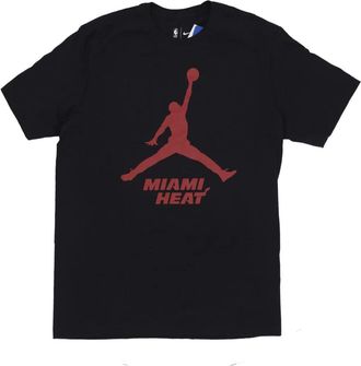 Nike Jordan Miami Heat Basketball Tee - - Sport - Herren - Schwarzk - M