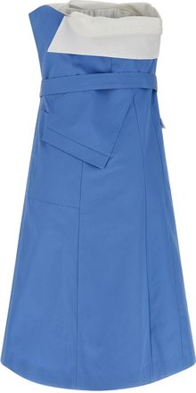 Miu Miu Womens Blue Cotton Short Dress