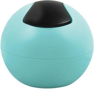 Spirella Abfalleimer mit Wippe, Modell Bowl, kompakt, hygienisch und modernes Design, einfach zu bedienen dank abnehmbarem und kippbarem Deckel, 1 l, Aqua/Schw
