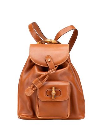 Gucci sac à dos à lien de resserrage 20e siècle - Marron