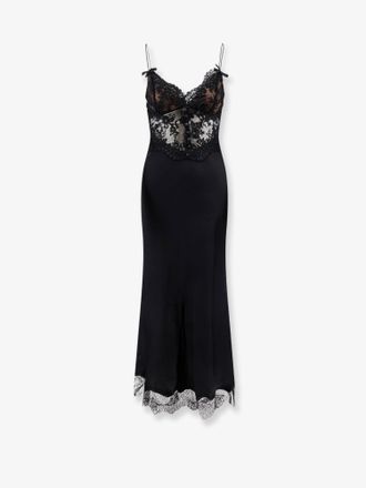 Self Portrait Satin dress with lace profiles - SELF PORTRAIT - gender_Woman