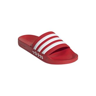 adidas Shower Adiletten Badelatschen (red/white, EU Schuhgrößensystem, Erwachsene, Numerisch, M, 44.5)