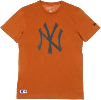 New Era Team Logo Rost Tee - - Tops - Herren - Orange - XL