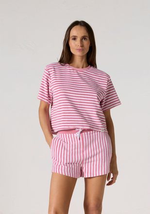 Jott Top &eacute;ponge Pink antique ray&eacute; Silica stripe - Taille S