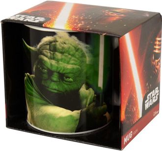 Star Wars 6831096000 Yoda Kaffeebecher, Krieg der Sterne -Tasse, Jedi-Meister Teetasse, Lizenziertes Originaldesign, farbig
