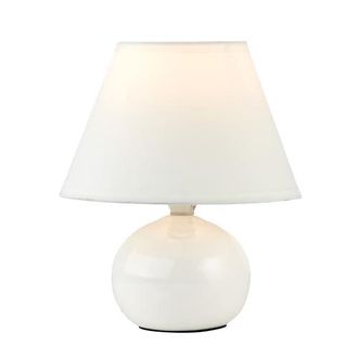 Brilliant lamp Primo lampe de table blanc | 1x D45, E14, 40W, adapté aux lampes à suspension (non inclus) | Échelle A ++ à E | Avec interrupteur à cordon