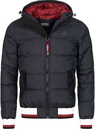 Indicode Hommes Bacon Quilted Jacket | Veste matelassée aspect doudoune Black XL