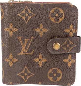 Louis Vuitton Portemonnaie - Louis Vuitton Canvas Monogram Clip Wallet - Gr. unisize - in Braun - für Damen