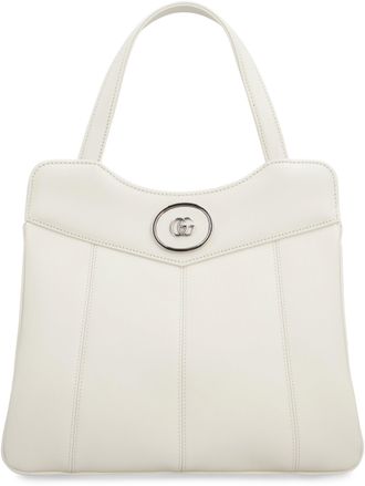 Gucci Womens Petite Gg Quilted Leather Tote White Calfskin Bags
