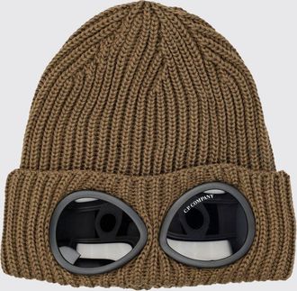 C.P. Company C. P. COMPANY Gerippte Wollm&uuml;tze mit Goggle-Linsen und Umschlag