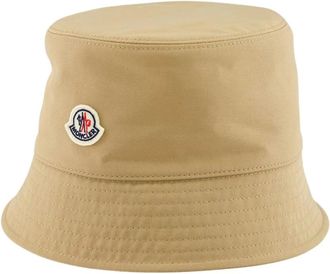 Moncler Femme, Accessoires, Beige, Taille: M Chapeau Seau en Coton Beige