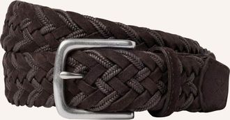 Hackett G&uuml;rtel Suede Plait Belt braun