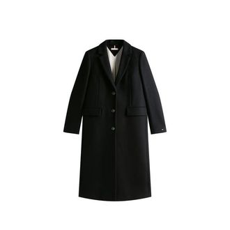 Tommy Hilfiger Manteau long en laine m&eacute;lang&eacute;e et cachemire