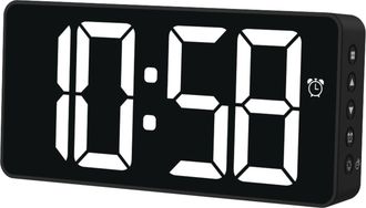 Hama Digitaler Wecker (mit Temperaturanzeige, Nachtmodus, Schlummerfunktion, Speed Alarm, 2 Displaymodi, 3 Helligkeitsstufen, Datumsanzeige, ohne Batterie)