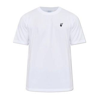 Off-white Homme, Tops, Blanc, Taille: XS T-shirt avec logo brod&eacute;