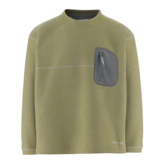 And Wander Pull &agrave; col rond PE Warm Pile - Homme - Sport - Vert - Taille: XL