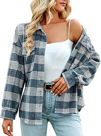 Generic Veste dhiver chaude &agrave; manches longues pour femme 2026, bleu, S