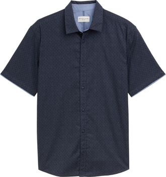 Tom Tailor Herren 1046076 Hemd, 37927-Dark Blue Small Number Design, M