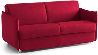 Dmora Schlafsofa 3-Sitzer Gravere, Abnehmbar, Stauraum Made in Italy, Waschbar, 200x95 cm Rot