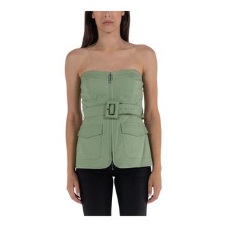 SIMKHAI Femme, Tops, Vert, Taille: 38 FR Haut Bustier Elettra