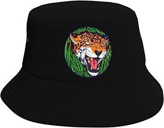 Generic Mode Seau Chapeau Tête de léopard Chapeaux de Seau Personnalisé Été Bouchon De Seau pour Vacances Camping Été