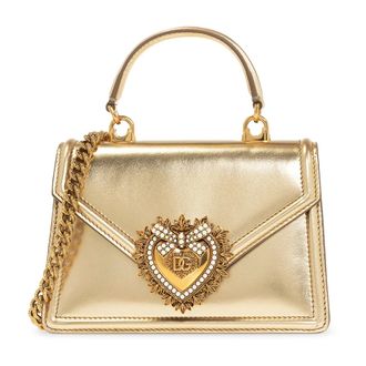 Dolce & Gabbana Femme, Sacs, Jaune, Taille: ONE Size Devotion Small Shoulder Bag