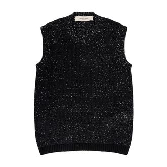 Golden Goose Femme, Pulls, Noir, Taille: 38 FR Pull ras du cou