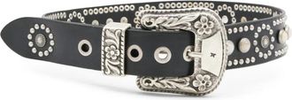 Golden Goose G&uuml;rtel - Black Leather Belt - Gr. 75 - in Grau - f&uuml;r Damen