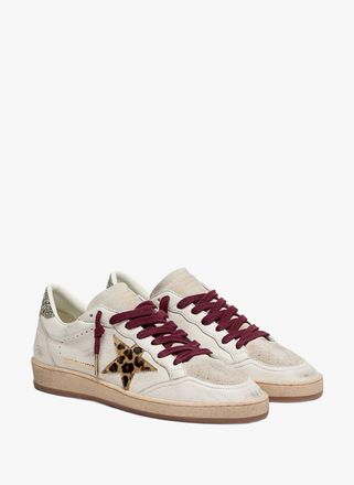Golden Goose Basket Ball Star d&eacute;tail l&eacute;opard en cuir