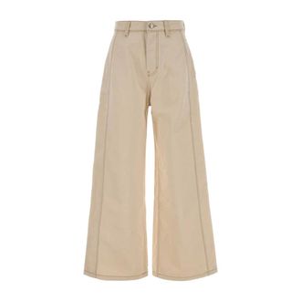 Ami Sand Denim Wide-Leg Jeans - - Jeans - Damen - Beige - W27