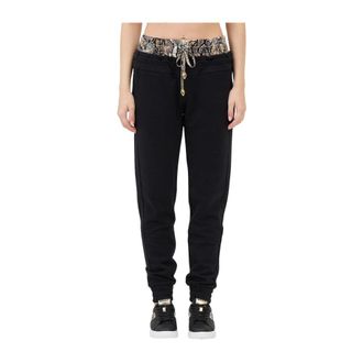 Just Cavalli Joggers mit Schlangenmuster - - Trousers - Damen - Schwarzk - M