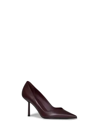 Le Silla Womens Pumps Vivienne Nappa Leather Burgundy Lambskin High Heel Shoes