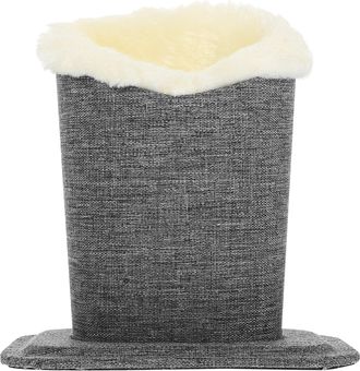 Cabilock Brillenst&auml;nder Pl&uuml;sch Gef&uuml;tterter Brillenhalter Brillen Bifocals Display St&auml;nder f&uuml;r Nachttische Desktop B&uuml;ro Zuhause Auto Armaturenbrett Grau