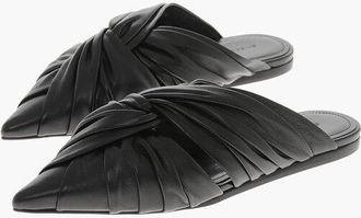 Givenchy Flat Leather Mules TWIST With Leather Sole size 35