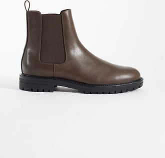 Asos Chelsea-Boots mit Profilsohle in Braun