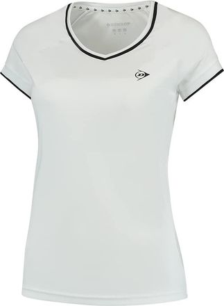 Dunlop Sports Damen Club Ladies Crew Tee Tennis Shirt, Weiß, L EU