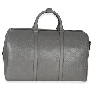 Gucci Embossed Calfskin GG Tennis Medium Duffle Bag